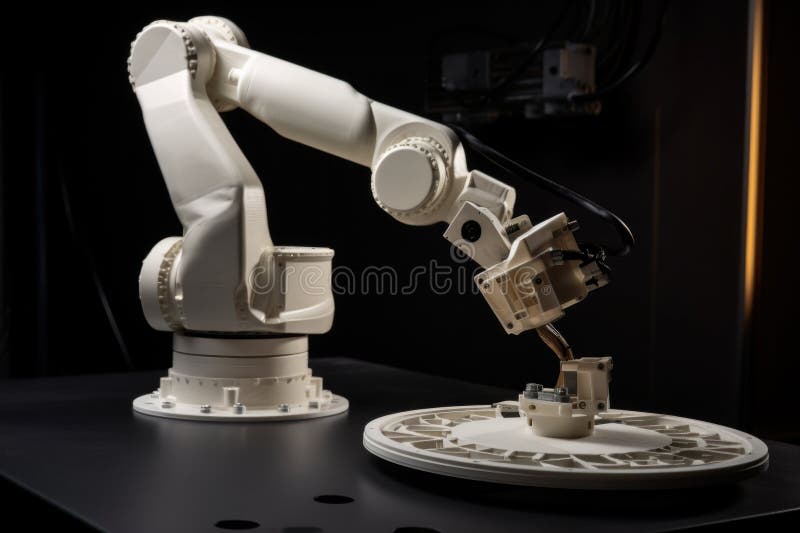 3d-printed Robot Parts in a High-tech Lab Stock Illustration ...