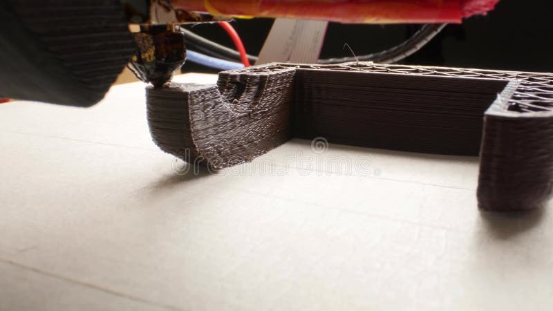 Working 3D Printer Printing Object Plastic Printing Molten 3D Printer ...
