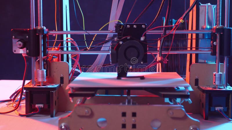 Working 3D Printer Printing Object Plastic Printing Molten 3D Printer ...