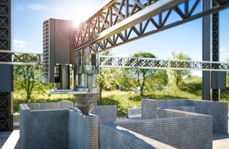 3d Printing Building with Concrete Stock Photo - Image of industry ...