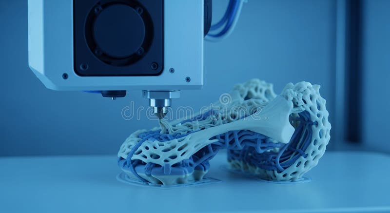 3D Printing of a Complex Structure Stock Illustration - Illustration of ...