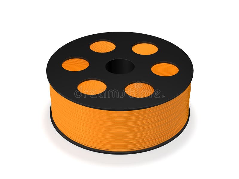 Filament Spool for 3D Printing Line Icons Stock Vector - Illustration ...