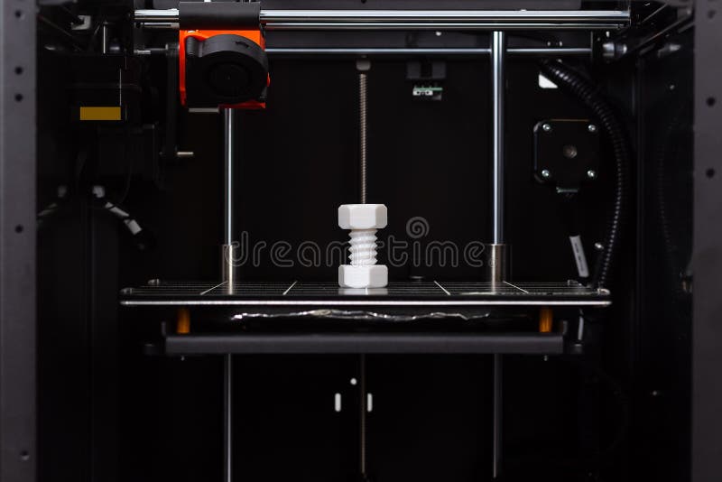3D Printing at Home. and Bolt Stock Image - Image of black, technology ...