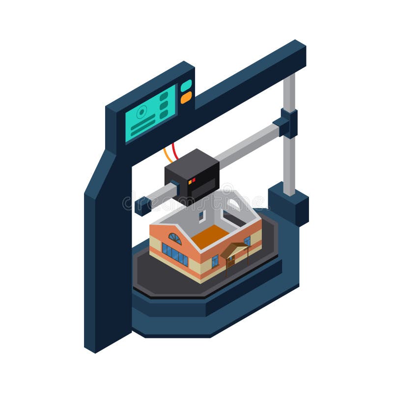 3D Printing Industry Icon stock vector. Illustration of automation ...