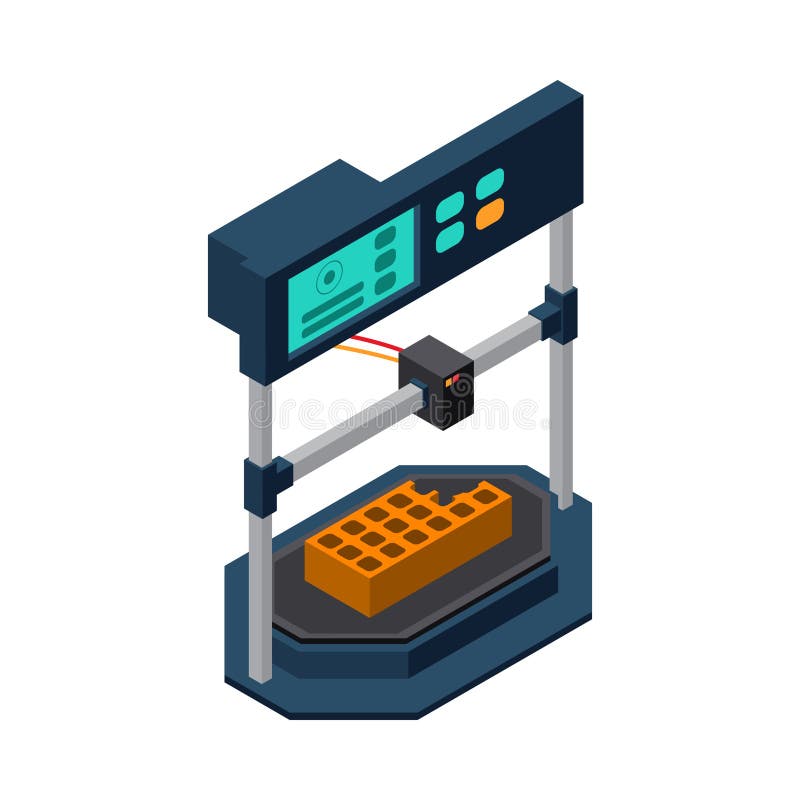 3D Printing Industry Icon stock vector. Illustration of equipment ...