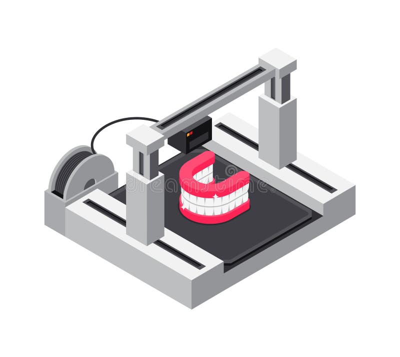 3D Printing Industry Icon stock vector. Illustration of equipment ...