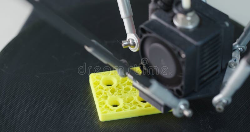 3D Printing Machine Printing Piece of Plastic Stock Image - Image of ...