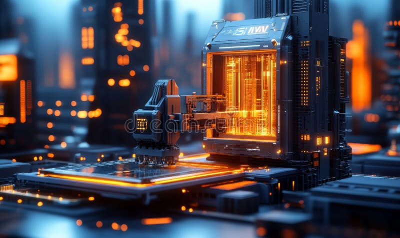 3D Printing Machines Constructing Skyscrapers in a Future Urban ...