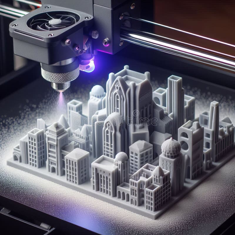 A D Printing Method that Uses a Laser To Fuse Powder Particles Stock ...