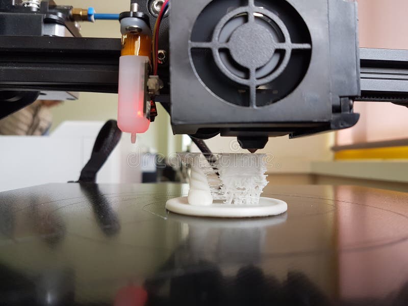 3d Printing Printer Print Plastic Model Stock Image - Image of science ...
