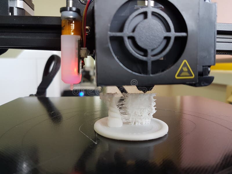 3d Printing Printer Print Plastic Model Stock Image - Image of machine ...