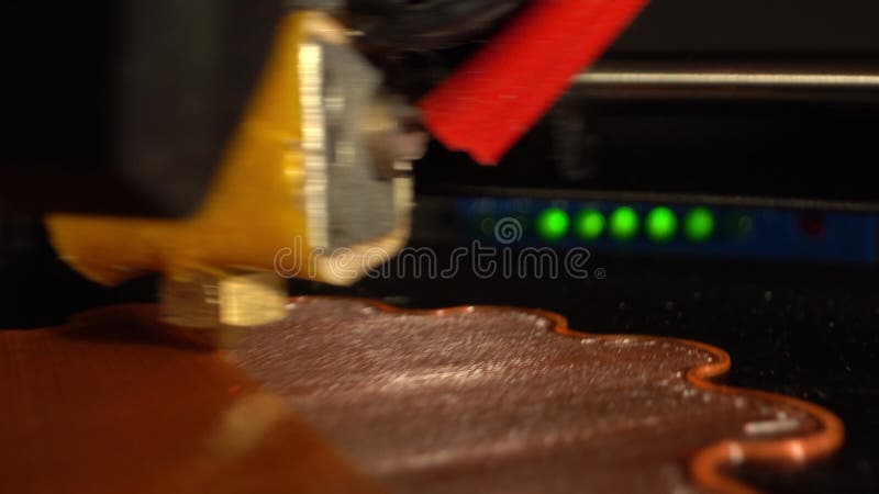 3d Printing Printer Red Model Close-up. Automatic 3D Printer Stock ...
