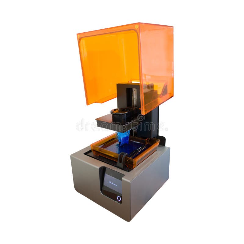 Working 3D Printer. Electronic Three Dimensional Printing Machine in ...