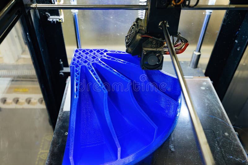 3D Printing Process of Plastic Machine Part Stock Photo - Image of ...