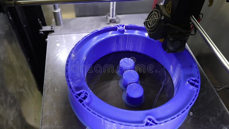 3D Printing Process of Plastic Machine Part Stock Footage - Video of ...