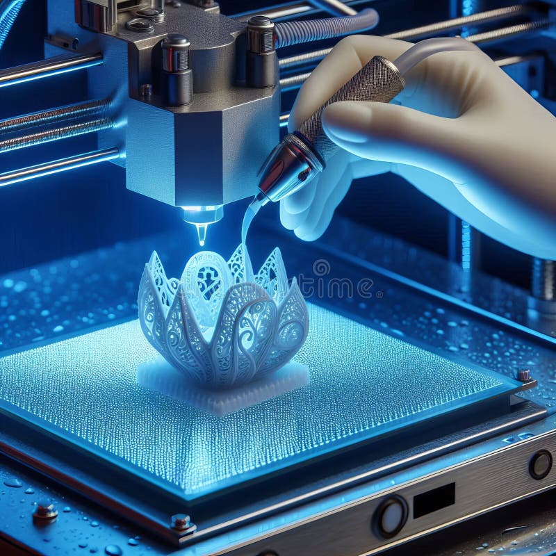 A D Printing Process that Uses a Laser To Cure Liquid Resin into Stock ...