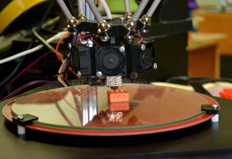 3d-printing Processing with White Background Stock Image - Image of ...