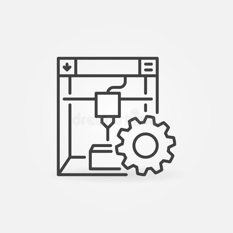 3D Printing Settings Vector Concept Outline Icon or Sign Stock ...