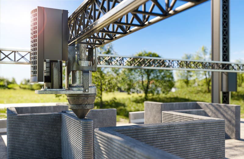 3d Printing Single-family House with Concrete Stock Image - Image of ...