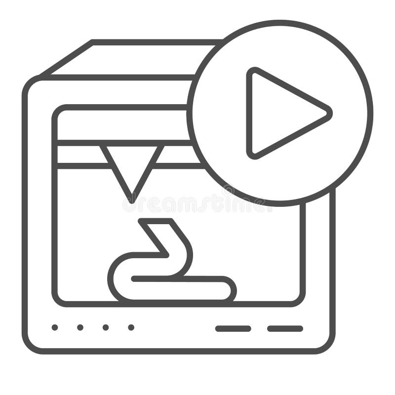 3d Printing Start Line Icon. Start Printer Button Vector Illustration ...