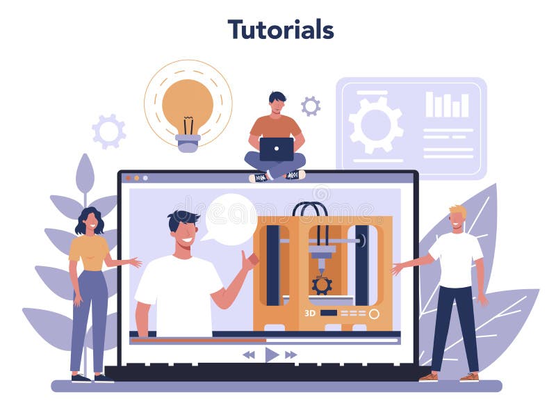 3D Printing Technology Online Service or Platform. 3D Printer Stock ...