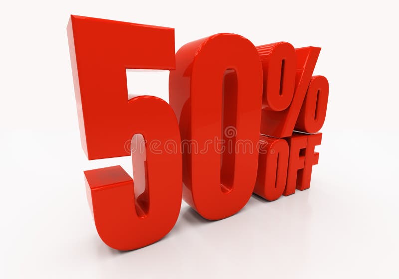 3D 50 procent fotografering för bildbyråer. Bild av rabatter - 52762345
