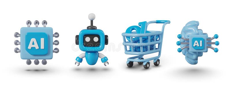 3D Processor, Mini Robot, Shopping Cart with Numbers, Electronic ...