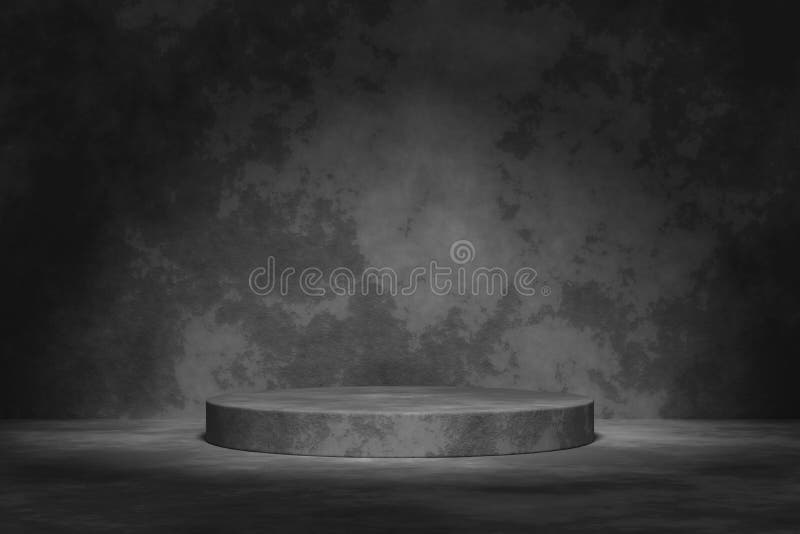 3D Product Display. Dark Screen Stock Illustration - Illustration of ...