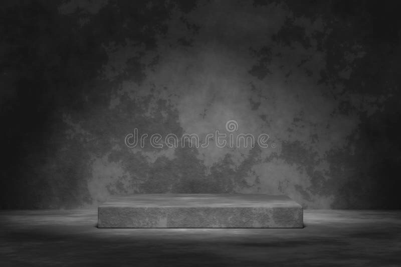 3D Product Display. Dark Screen Stock Illustration - Illustration of ...
