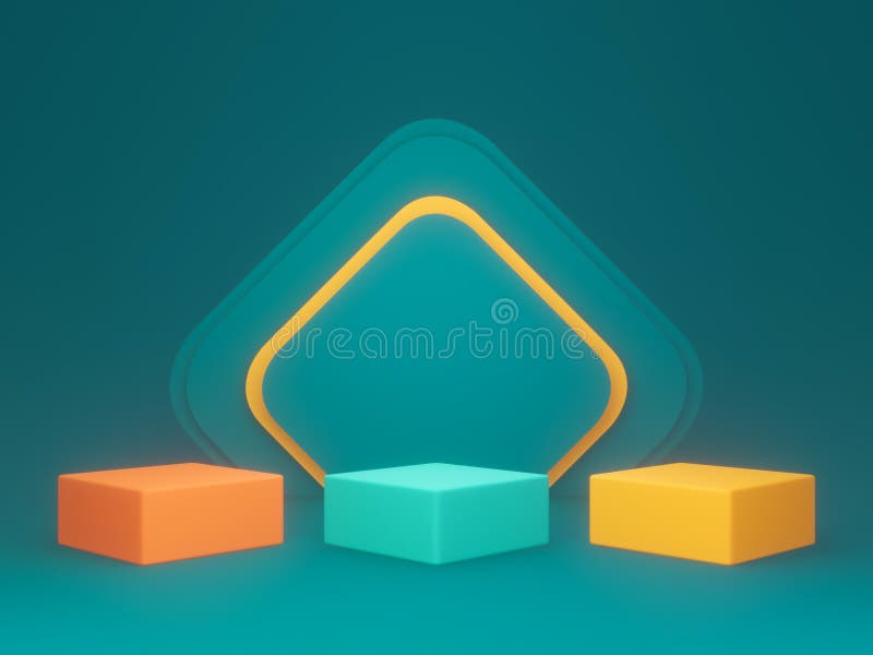 3D stand. Boxes podium stock illustration. Illustration of boxes ...