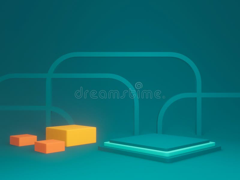3D stand. Boxes podium stock illustration. Illustration of performance ...