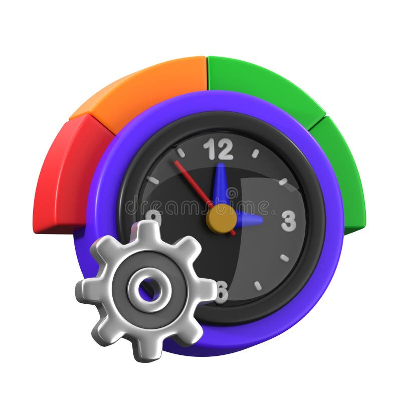 3D Productivity Management stock illustration. Illustration of ...