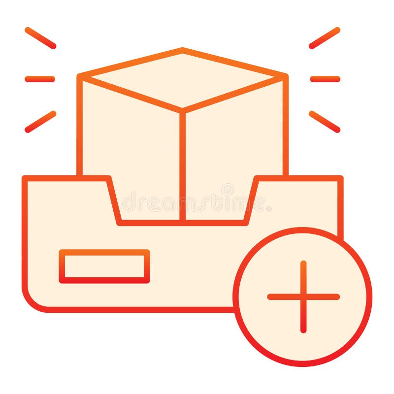 3D Project Flat Icon. Add 3d Modelling Orange Icons in Trendy Flat ...