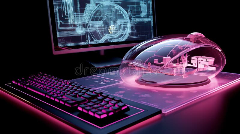 3D Projection of a Computer Mouse, Ergonomic Design and Clickable ...