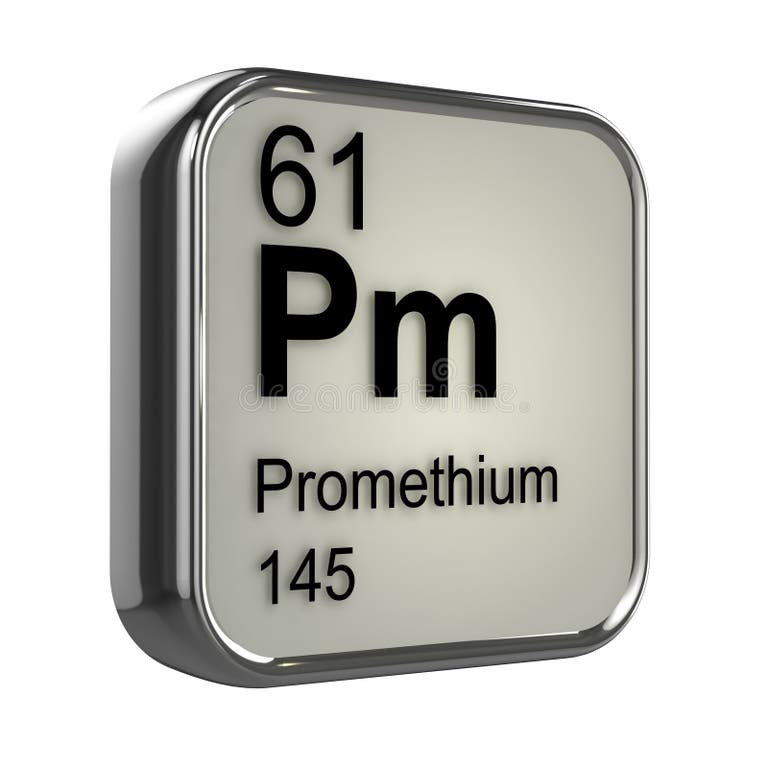 3d Promethium element stock illustration. Illustration of metals - 39136359