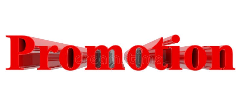 3D PROMOTION Word on White Background 3d Rendering Stock Illustration ...