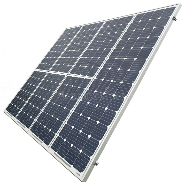 Solar Panel 3D Modeling PSD File Realistic Isolated on White Background ...