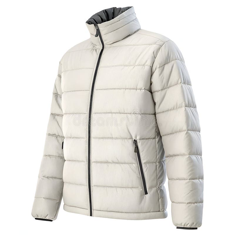 3D Puffer Jacket Mockup stock illustration. Illustration of jacket ...