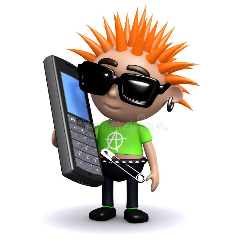 3d Punk mobile stock illustration. Illustration of vandal - 41129942
