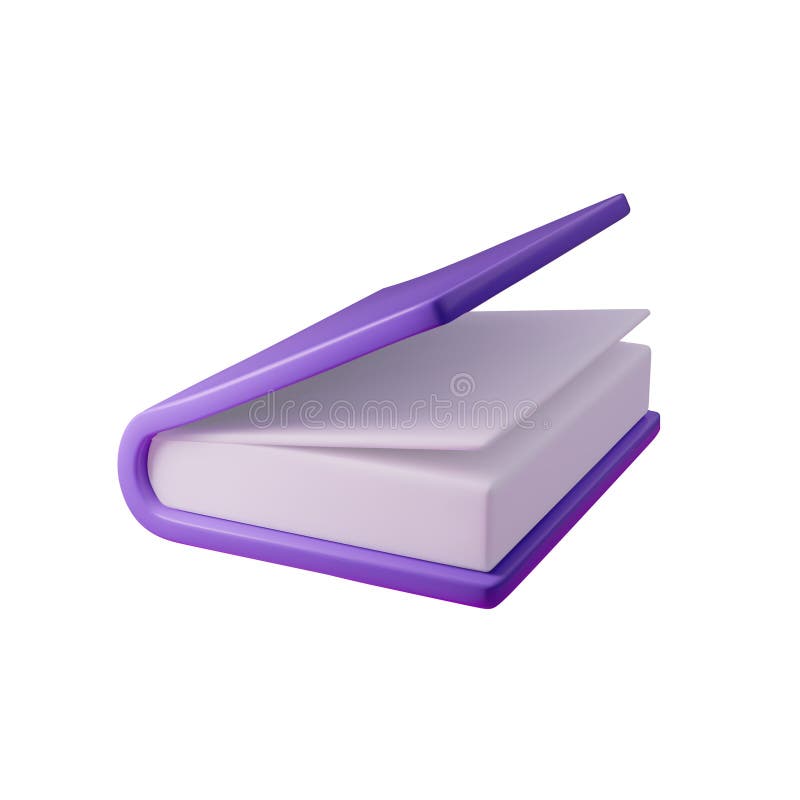 3d Purple Book Vector Illustration, Capturing Knowledge and Education ...