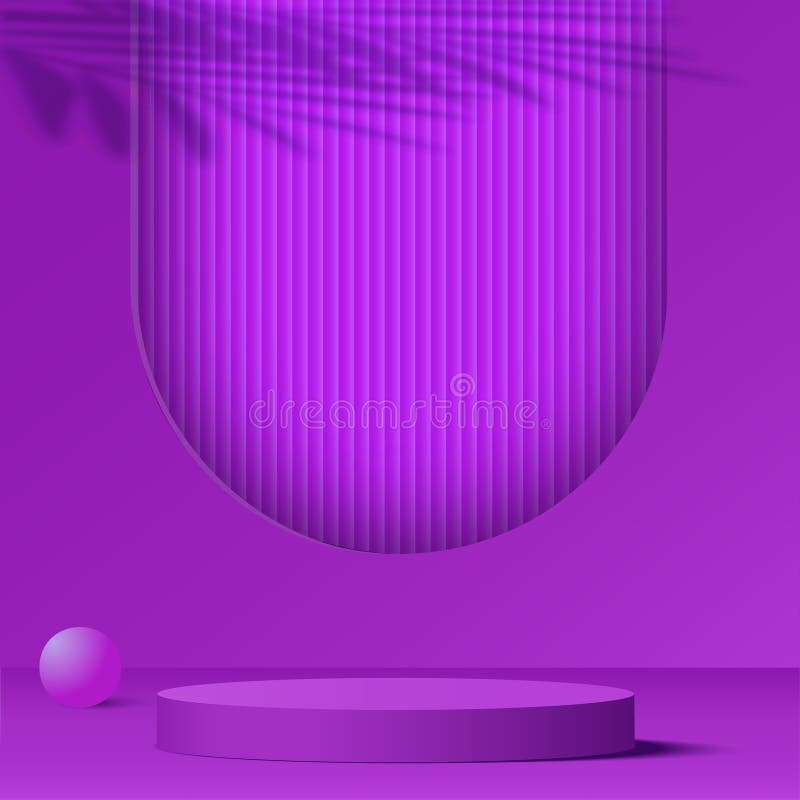3d Purple Color Podium and Minimal Purple Color Wall Scene. 3d Podium ...