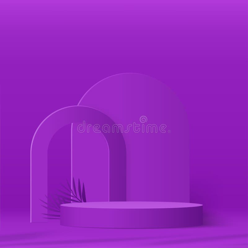 3d Purple Color Podium and Minimal Purple Color Wall Scene. 3d Podium ...