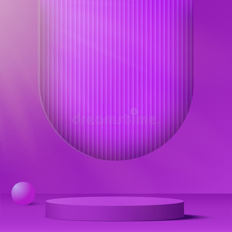 3d Purple Color Podium and Minimal Purple Color Wall Scene. 3d Podium ...