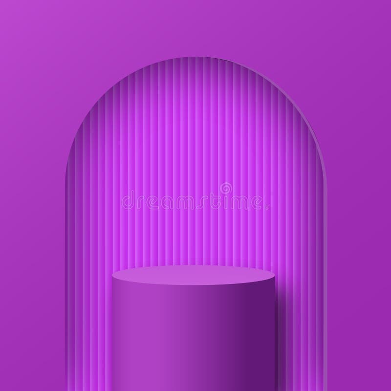 3d Purple Color Podium and Minimal Purple Color Wall Scene. 3d Podium ...