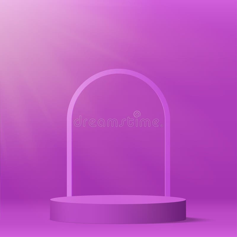 3d Purple Color Podium and Minimal Purple Color Wall Scene. 3d Podium ...