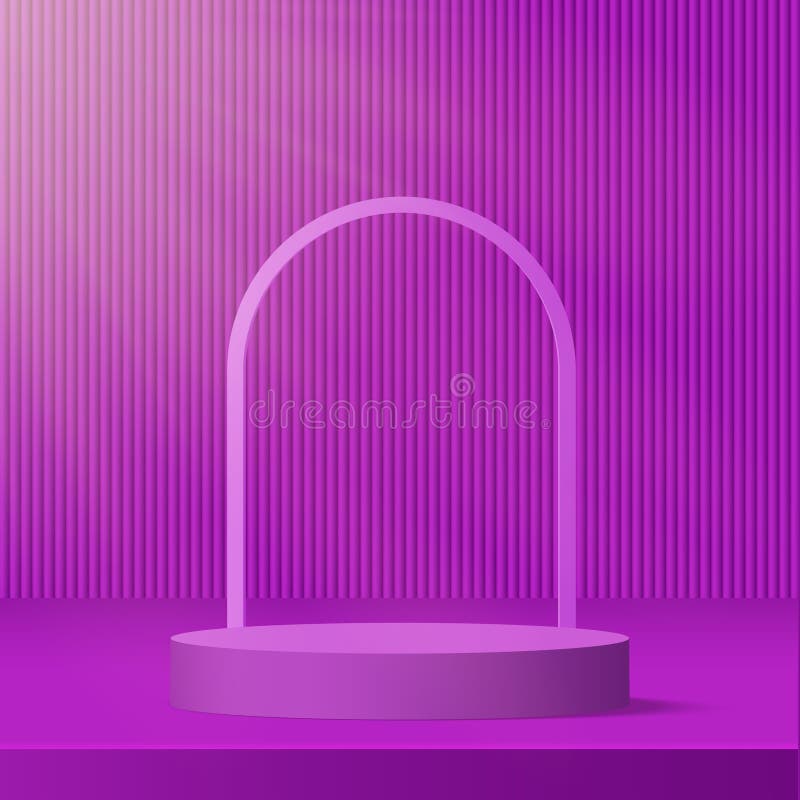 3d Purple Color Podium and Minimal Purple Color Wall Scene. 3d Podium ...