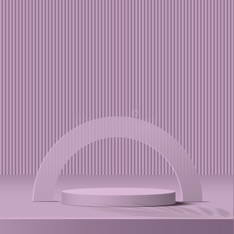 3d Purple Color Podium and Minimal Purple Wall Scene Vector Stock ...