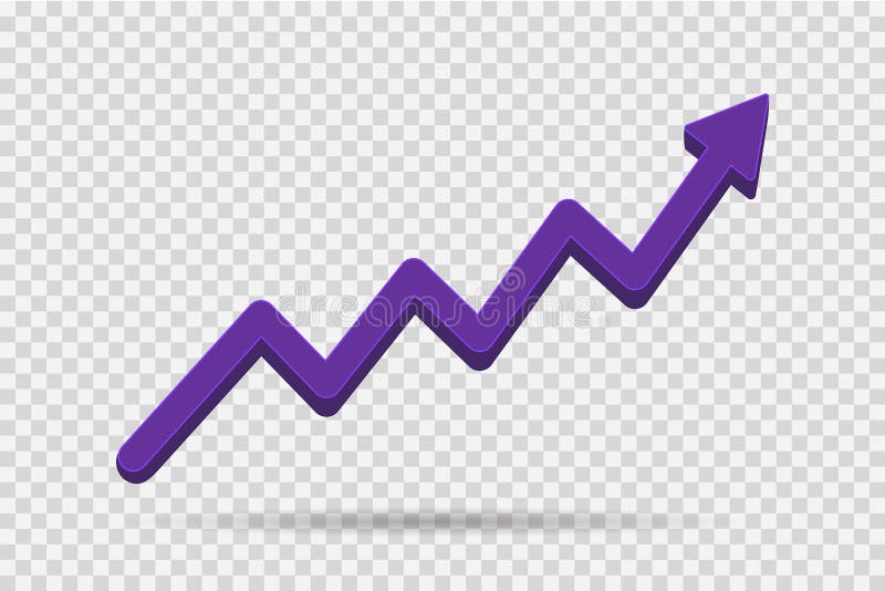 3d Purple Growth Arrow Showing Business Development Success and Chart ...