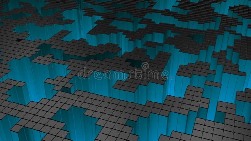 3D Puzzle Blocks Background. Design. Surface with Transforming Blocks ...