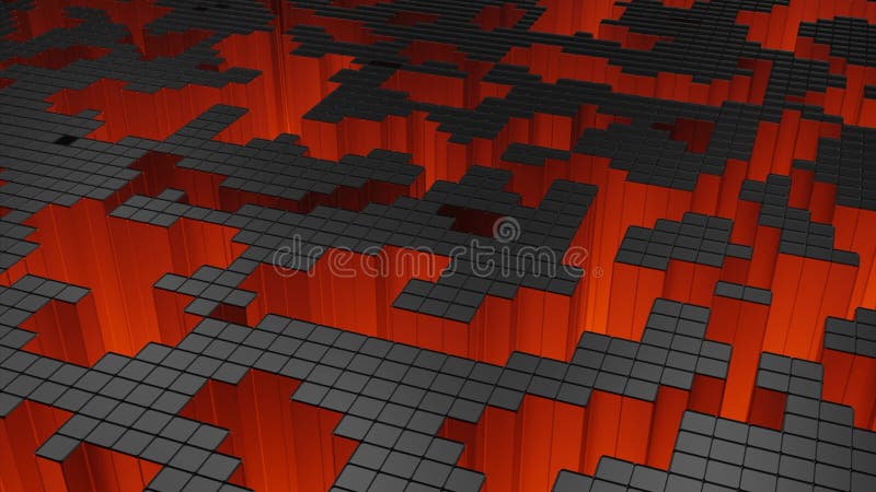 3D Puzzle Blocks Background. Design. Surface with Transforming Blocks ...